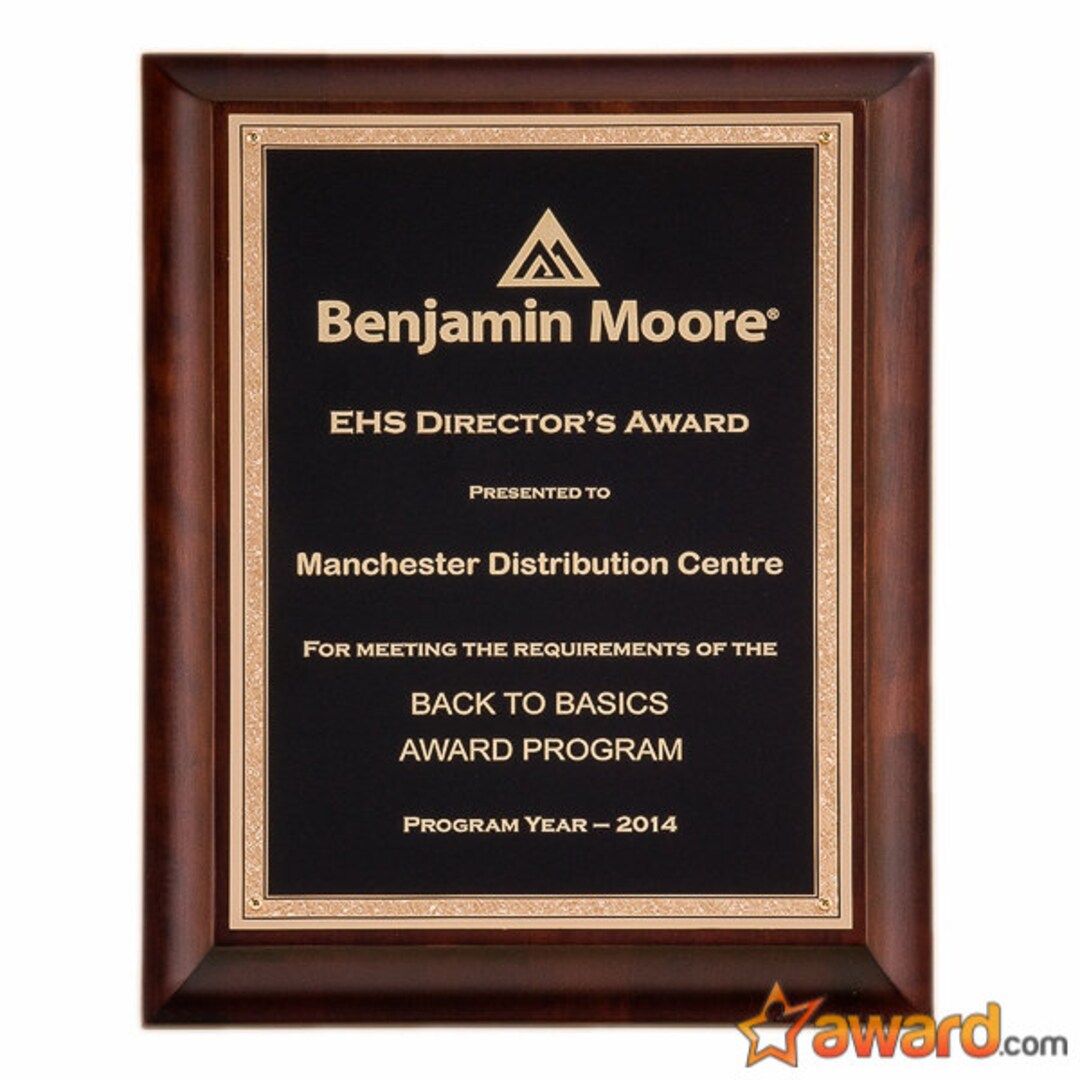 Personalized Cherry Finish Plaque Award, Custom Award, Employee ...