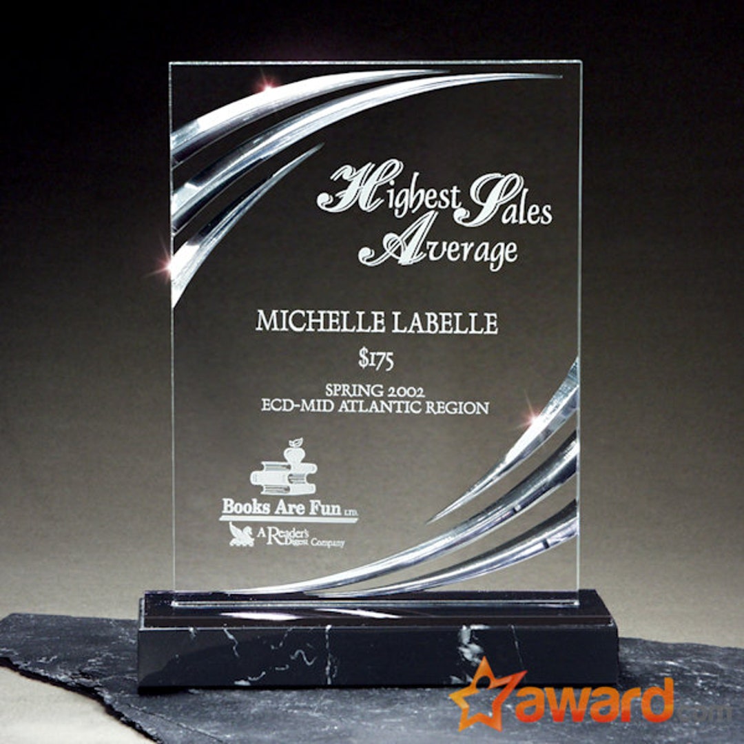 Personalized Carve Rectangle Award Plaque on Marble Base, Custom Award ...