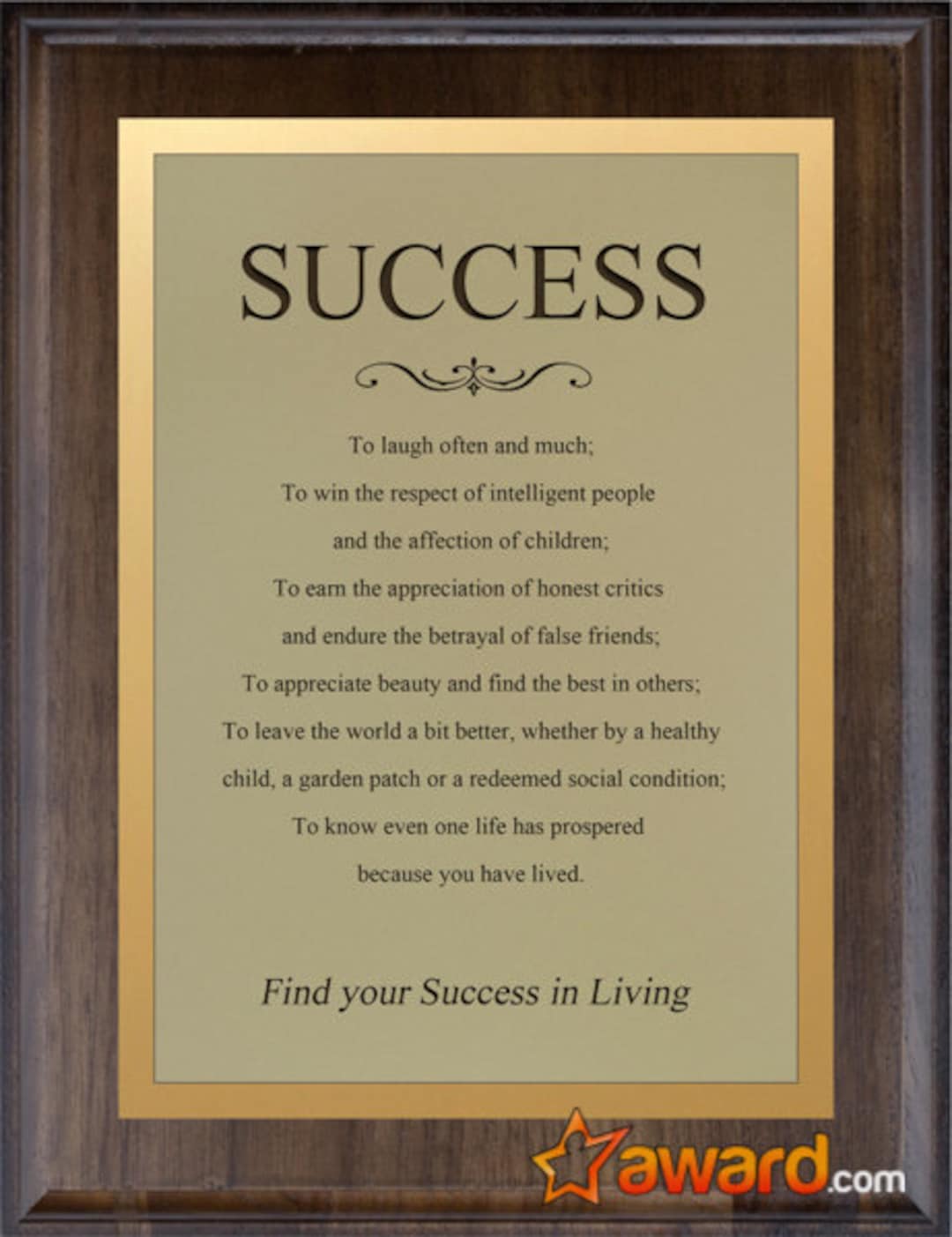 Personalized Walnut Award Plaque, Custom Award, Employee Recognition ...