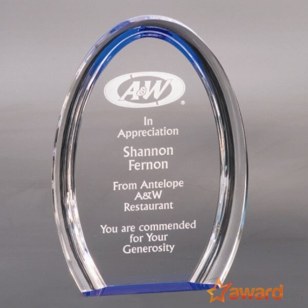 Personalized Gold Oval Halo Award Plaque Custom Award - Etsy