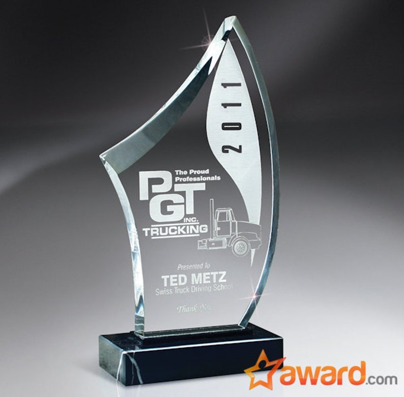 Personalized Fin Acrylic Award, Custom Award, Employee Recognition ...