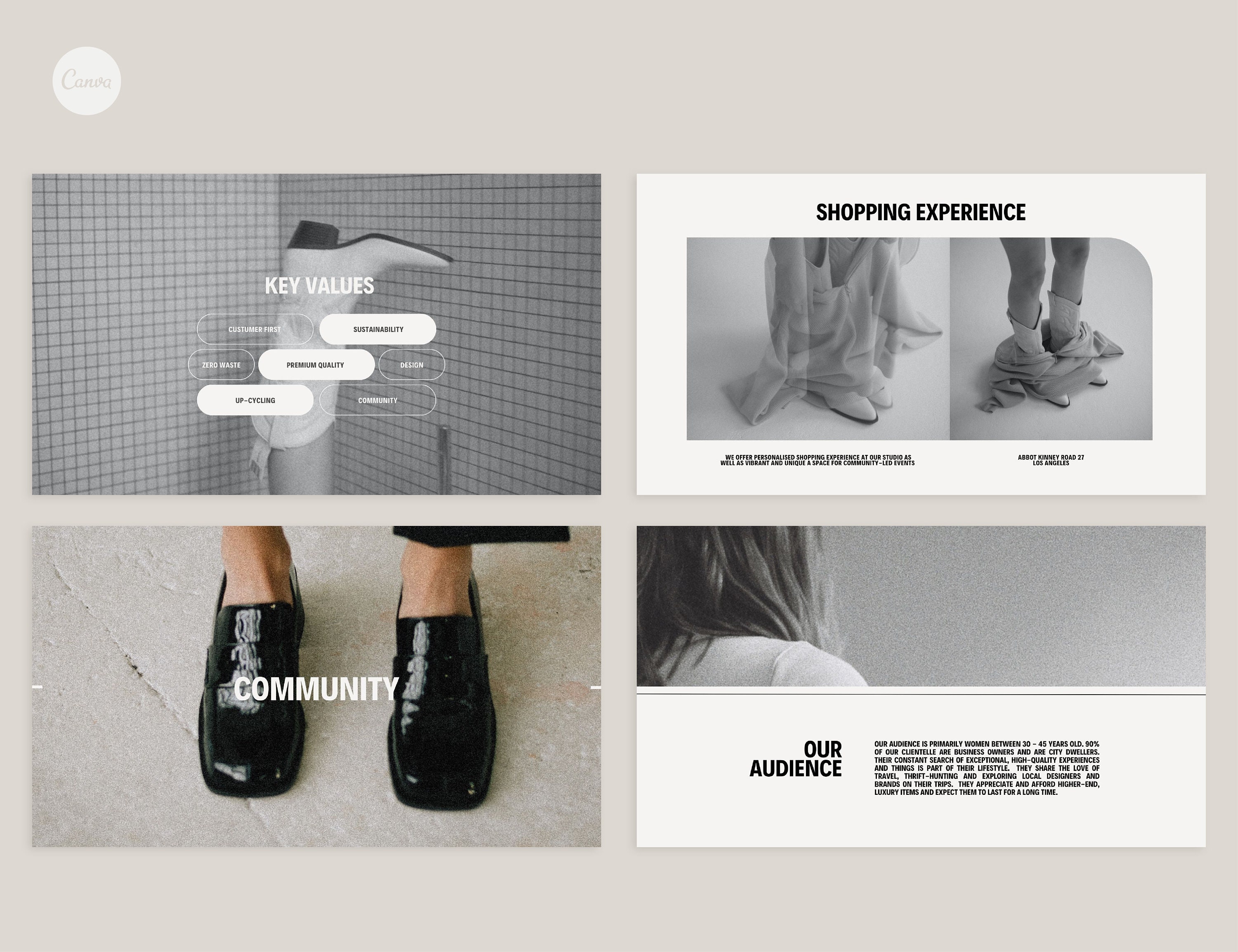Fashion Brand Guidelines Template for Canva | Boutique, Lifestyle Brand ...