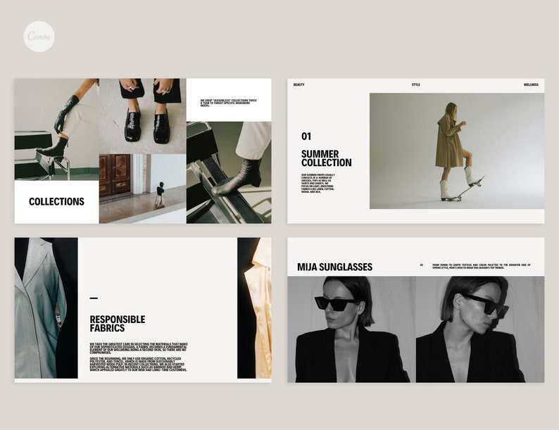 Fashion Brand Guidelines Template for Canva | Boutique, Lifestyle Brand ...