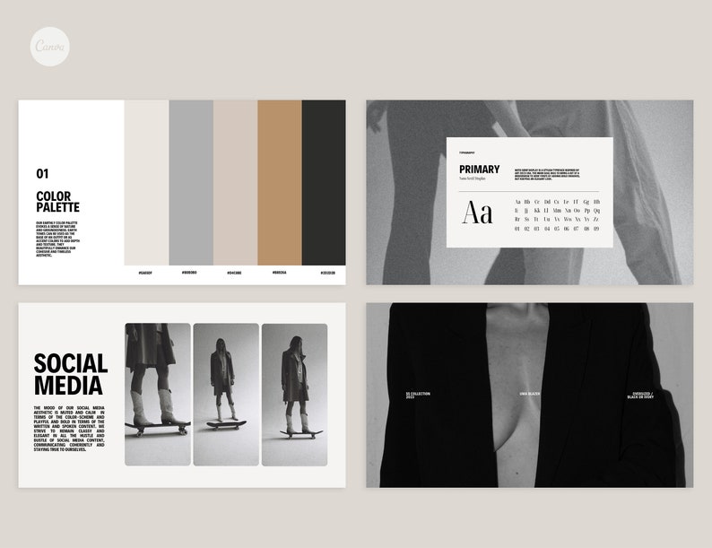 Fashion Brand Guidelines Template for Canva | Boutique, Lifestyle Brand ...