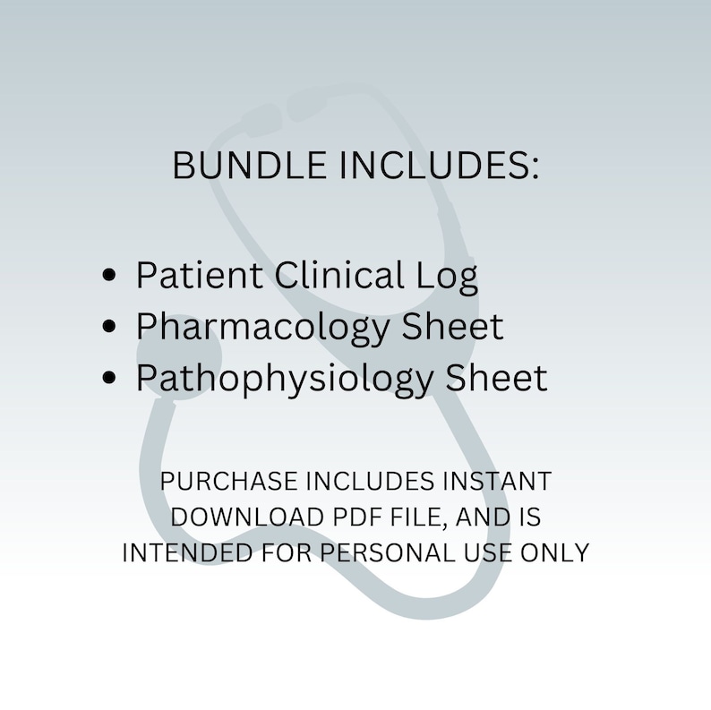 Nurse Practitioner Clinical Bundle, Downloadable Printable PDF ...