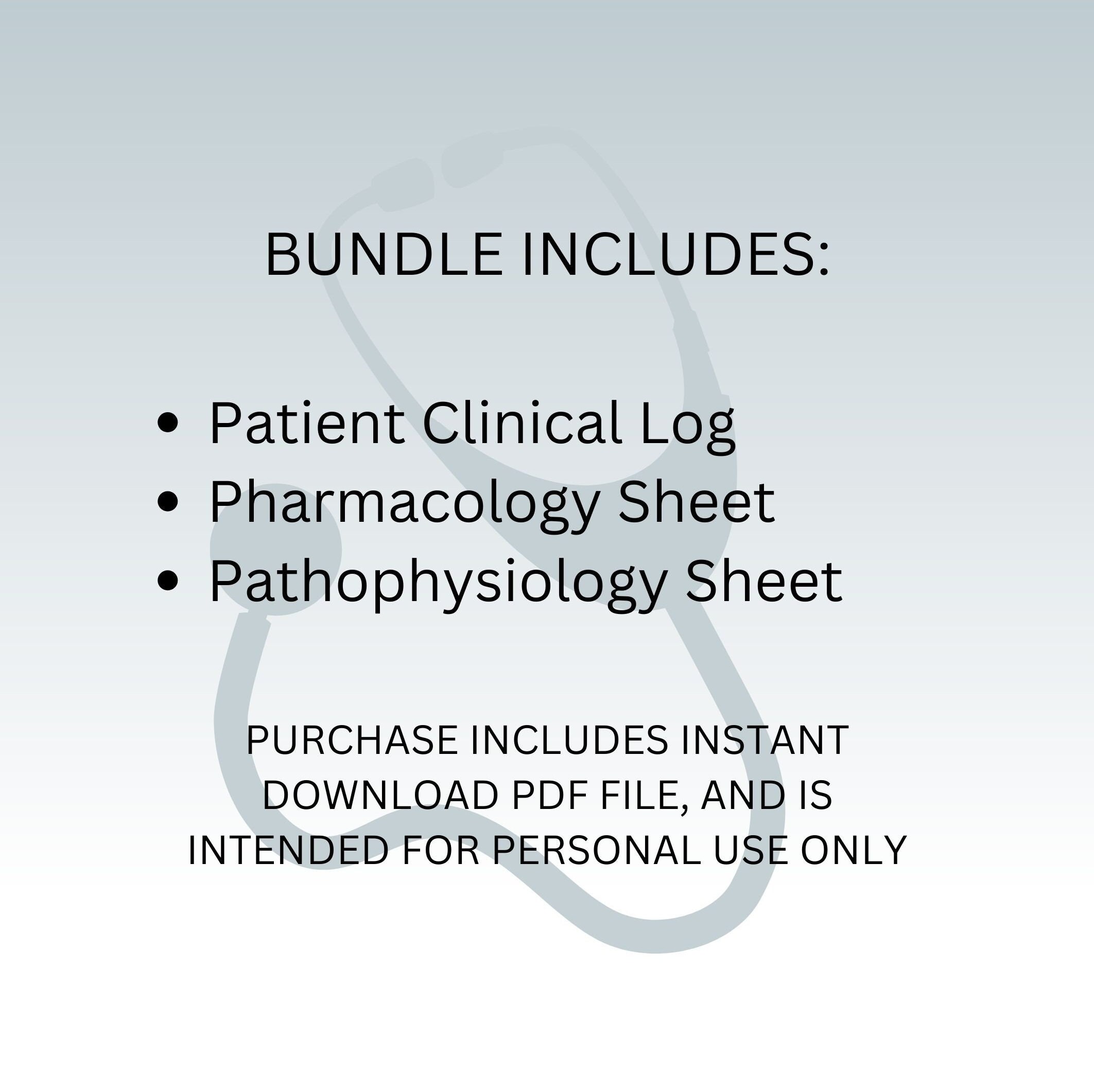 Nurse Practitioner Clinical Bundle, Downloadable Printable PDF ...