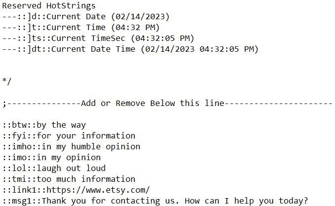 Automate Saved Text Through Hotstring Hotkey Script Macros - Etsy