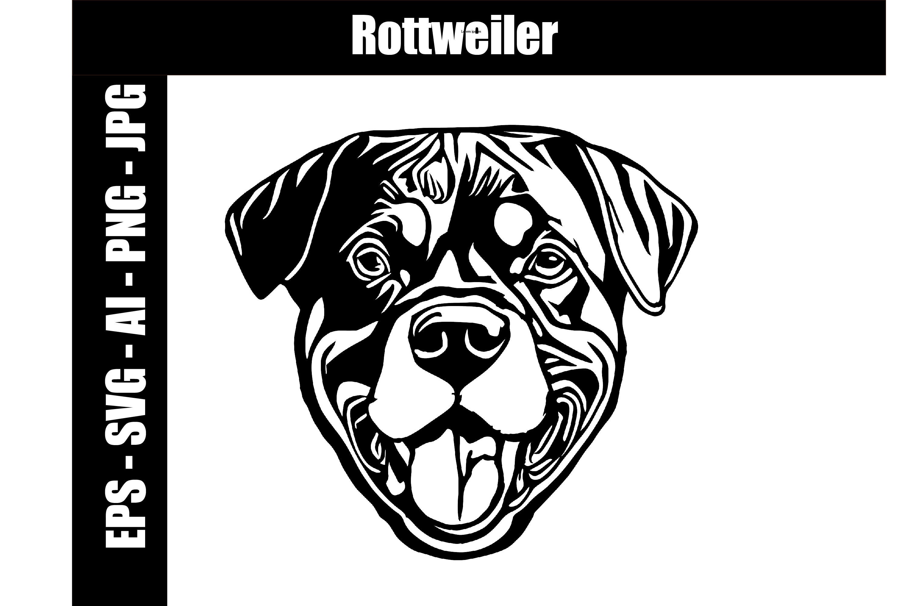 Rottweiler SVG AI Jpg Png Eps Digital Download Cut - Etsy