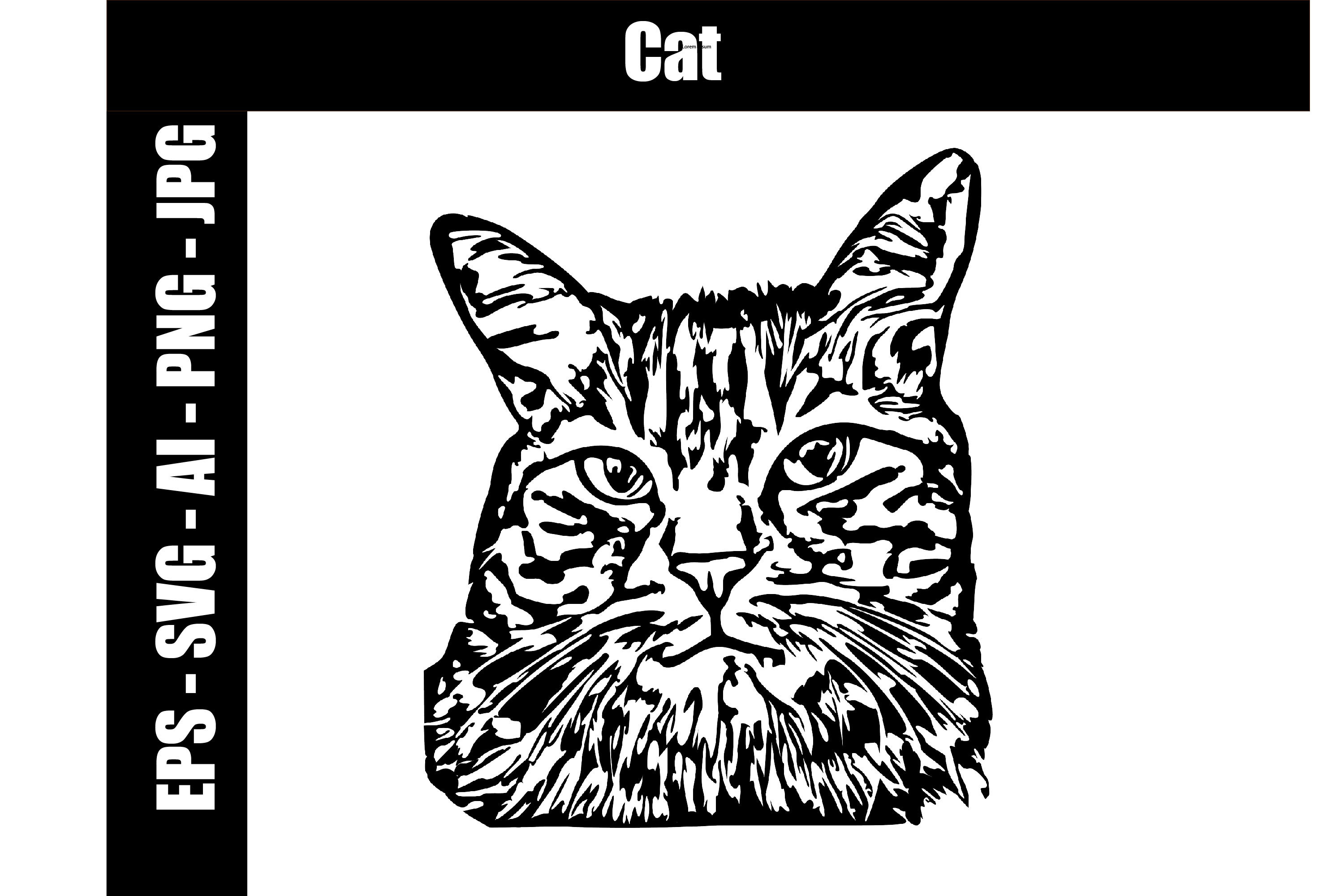 Cat SVG, AI, Jpg, Png, Eps - Digital Download - Cut File - SVG for ...