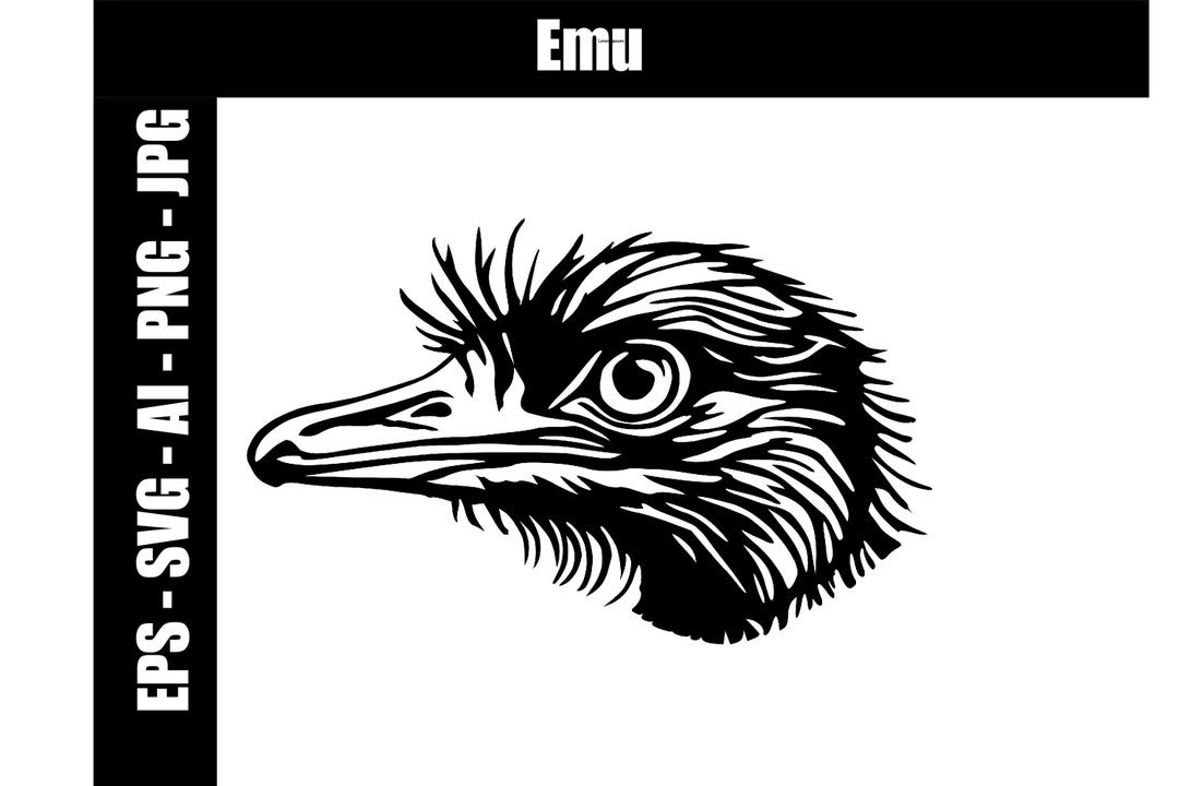 Emu SVG, AI, Jpg, Png, Eps Emu Digital Download Emu Cut File Emu SVG ...