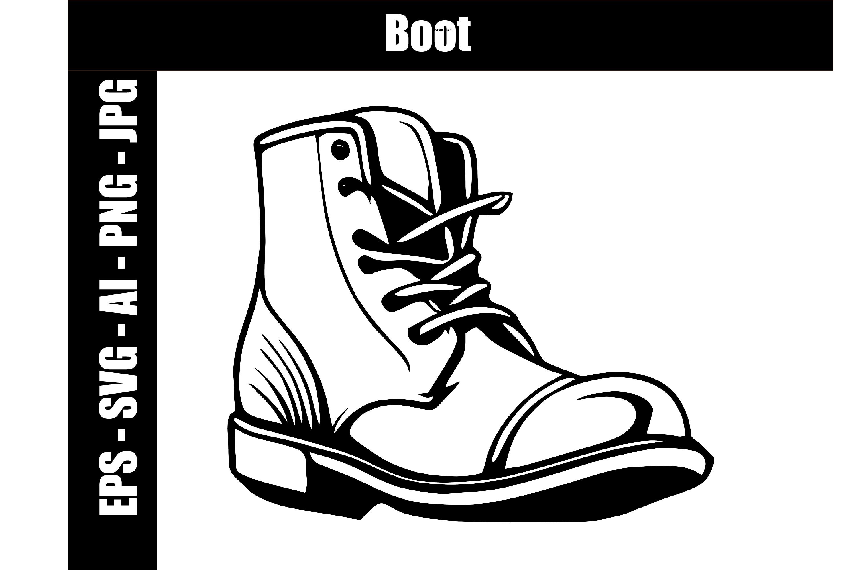 Boot SVG, AI, Jpg, Png, Eps Digital Download Cut File SVG for Cut ...