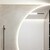 Half Circle LED Lighted Bathroom Mirror Radius Bathroom Washbasin ...