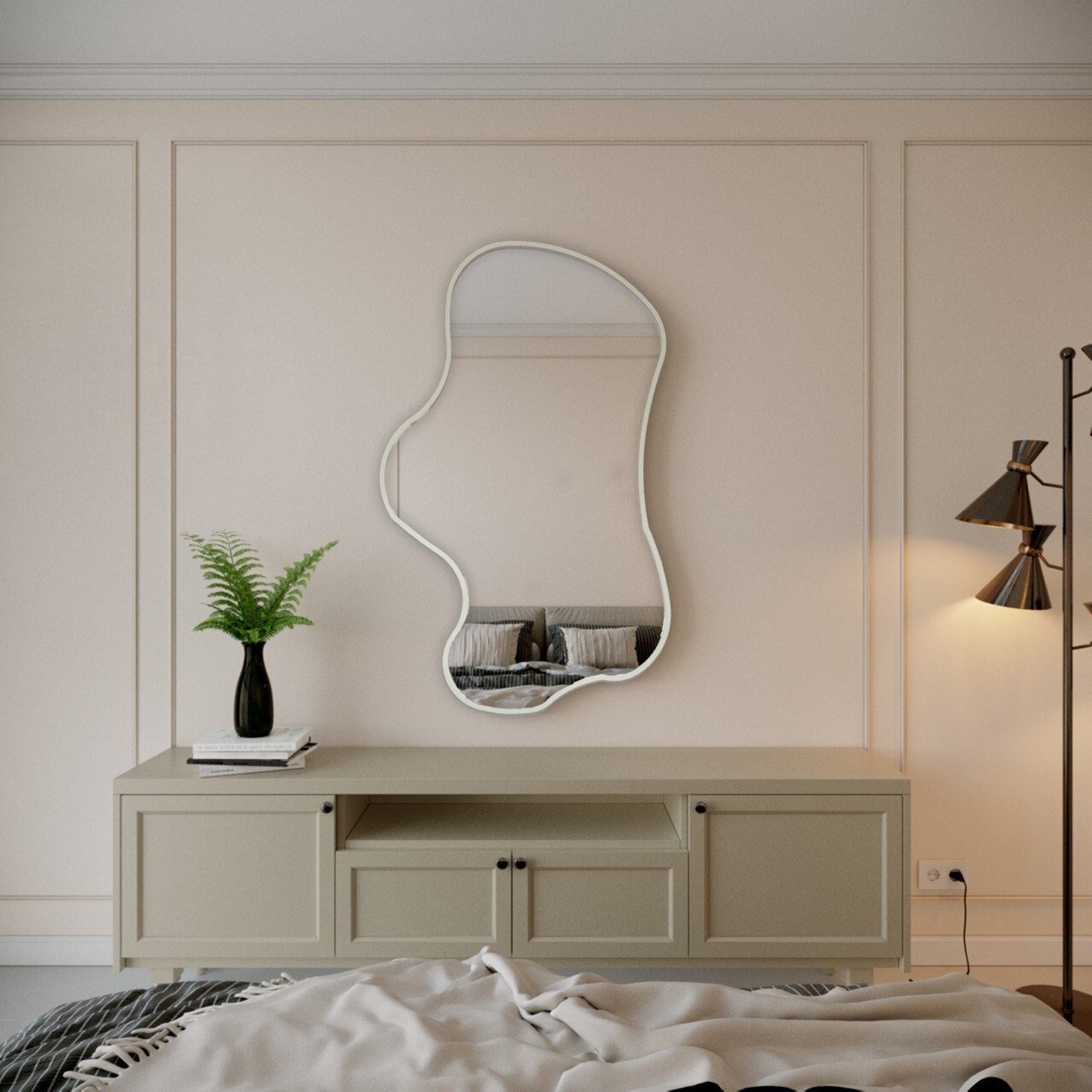 Wavy Console Wall Mirror - Squiggle Mirror - Wiggle Mirror ...