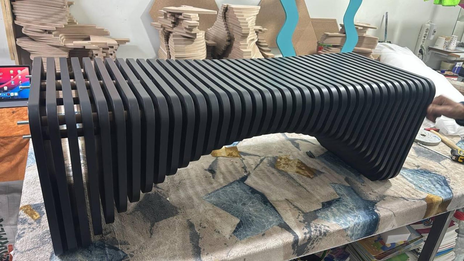 Parametric Bench Wooden - Parametric Seating Wooden Furniture ...