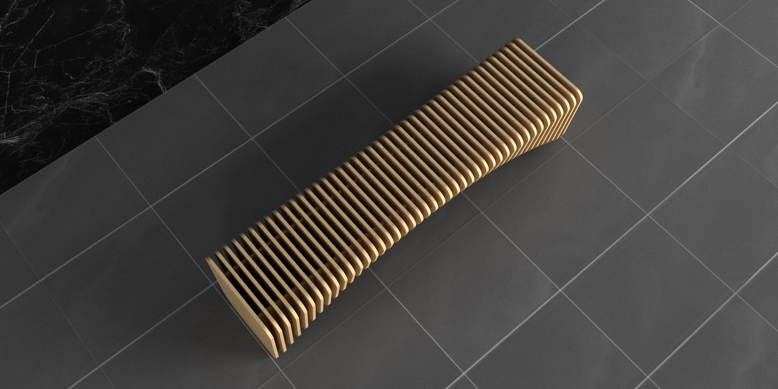 Parametric Bench Wooden - Parametric Seating Wooden Furniture ...