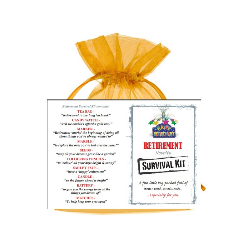 Retirement Survival Kit Fun Novelty Gift - Etsy