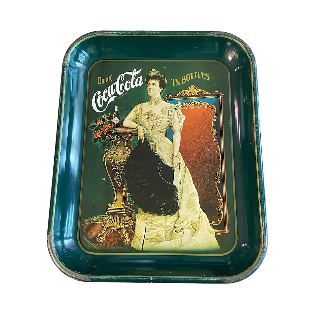 Vintage Coca-cola Green 75th Anniversary Tin Serving Tray - Etsy