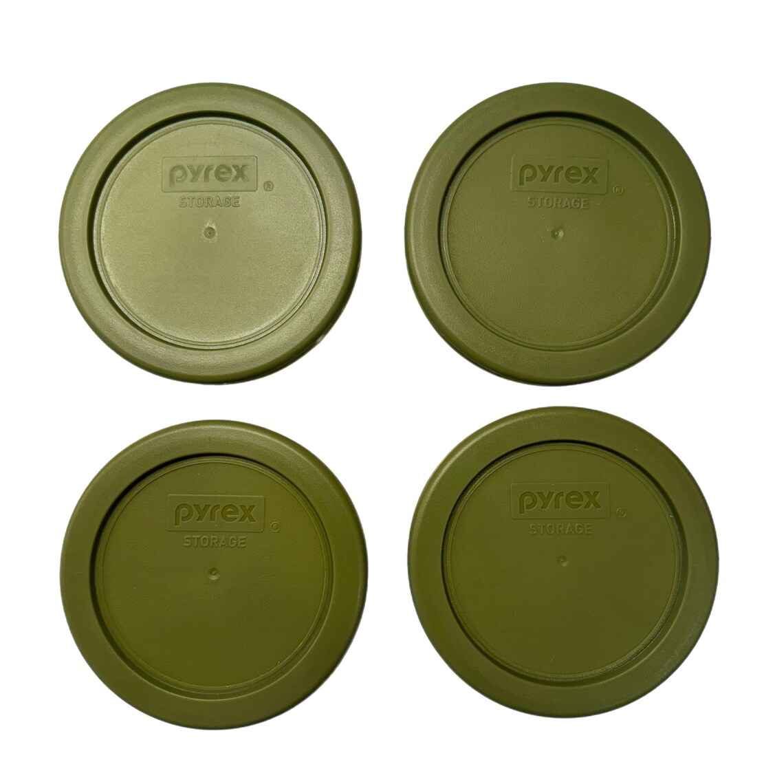 Set of 4 Vintage Pyrex Mini Glass Bowls + Forest Green Lids - Etsy