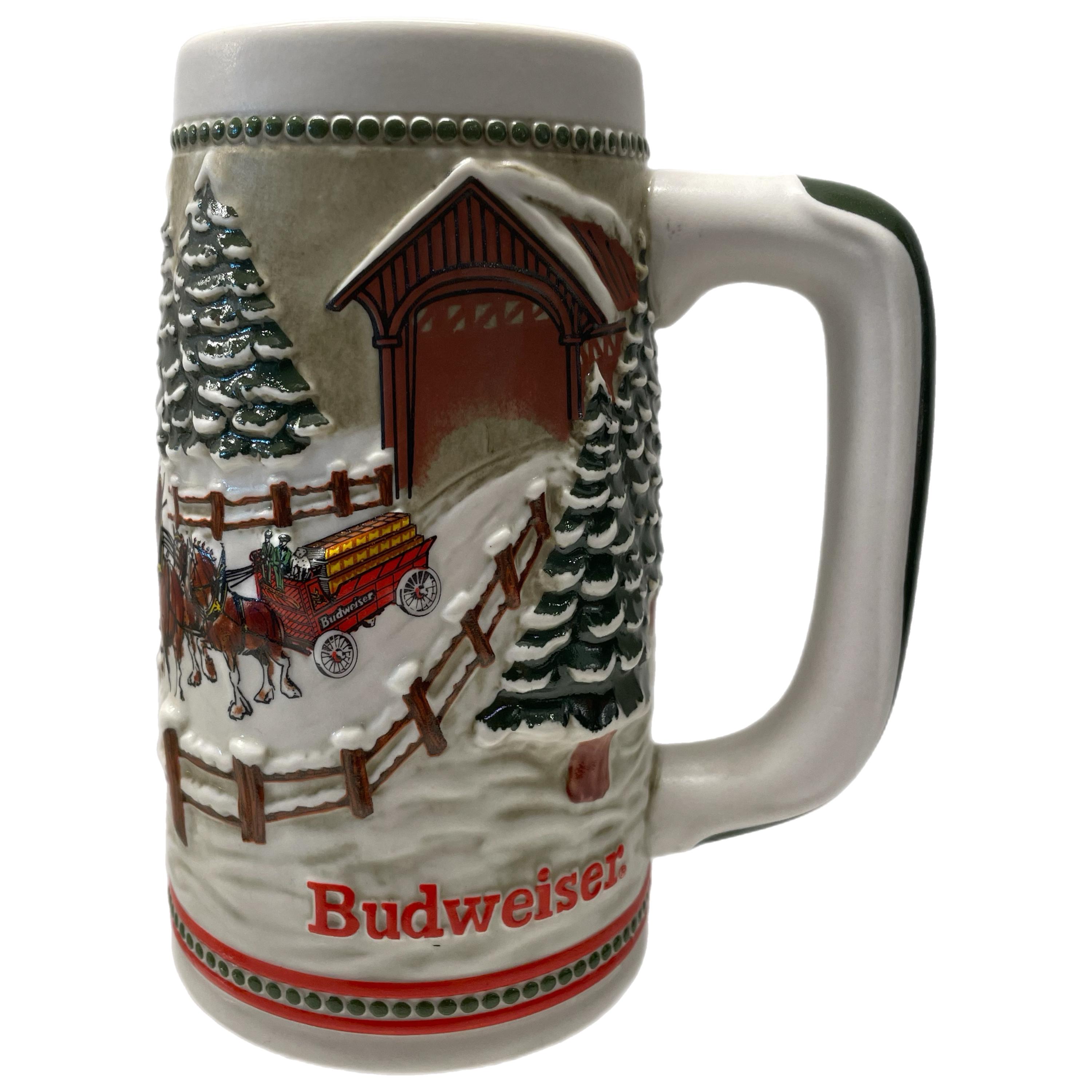 1984 Budweiser Beer Stein Snowy Winter's Eve Christmas - Etsy