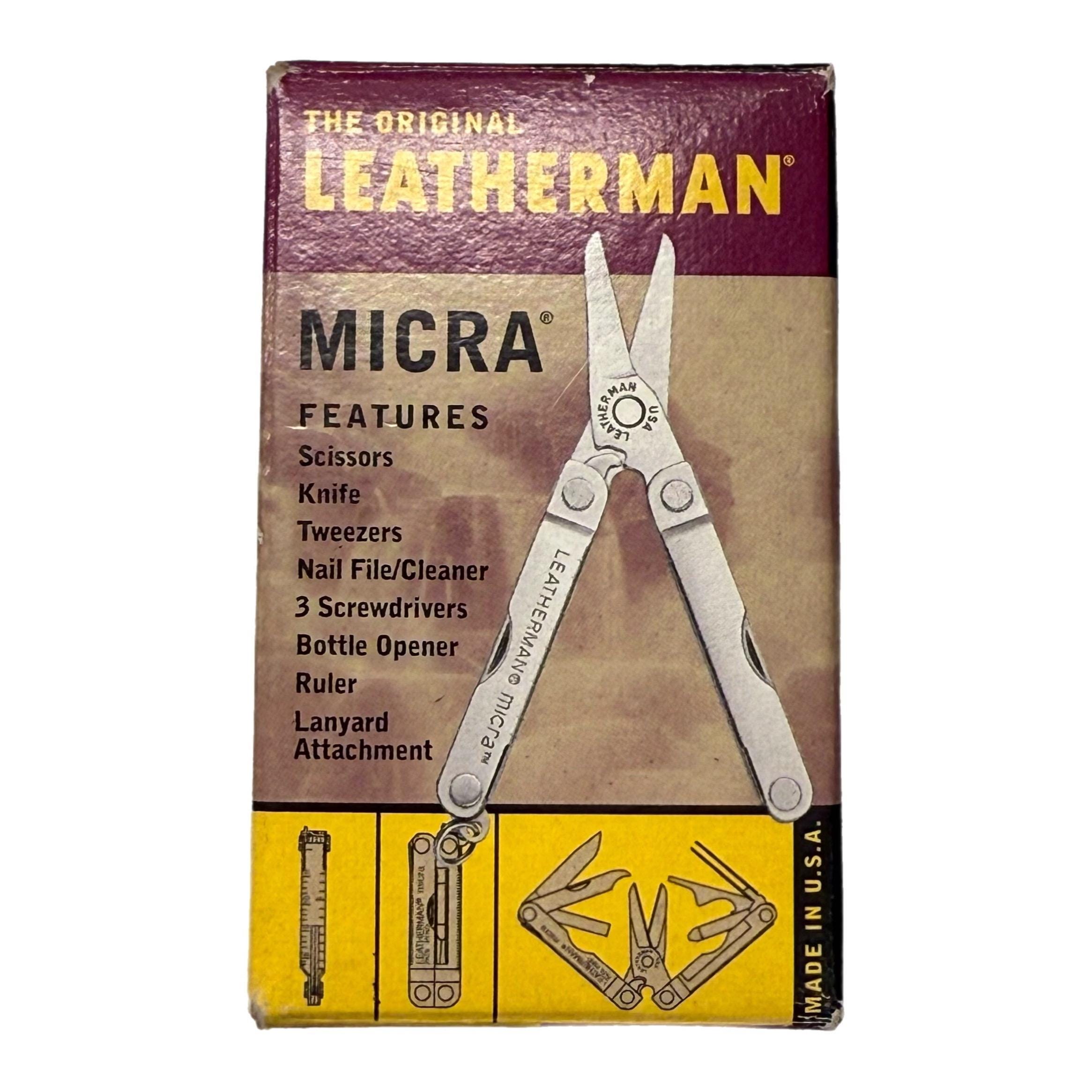1999 Vintage Leatherman Micra Mini Tool Knife in Original Box - Made in ...