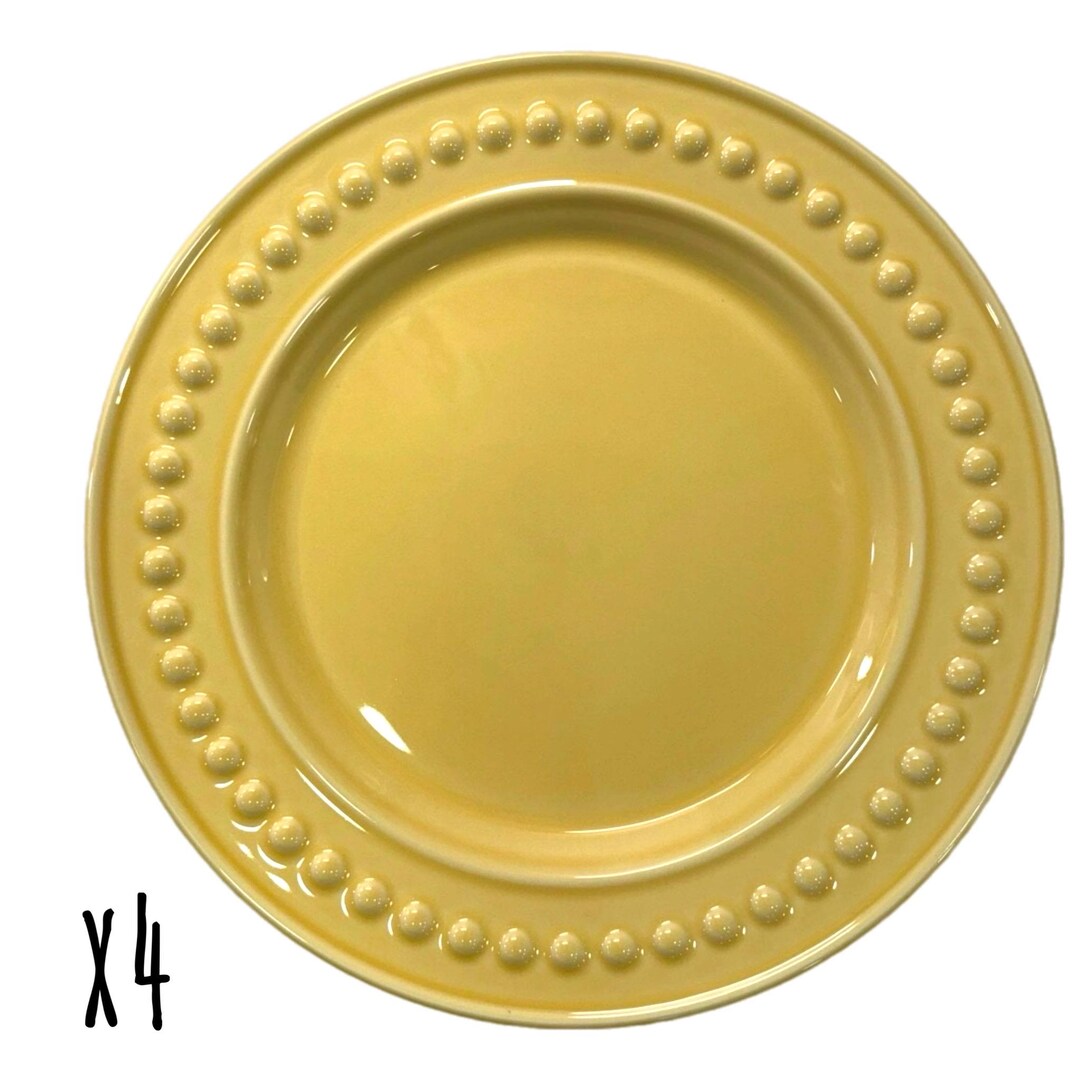 Set of 4 Vintage Fapor Portugal Delmar Mustard 11.5” Dinner Plates - Etsy