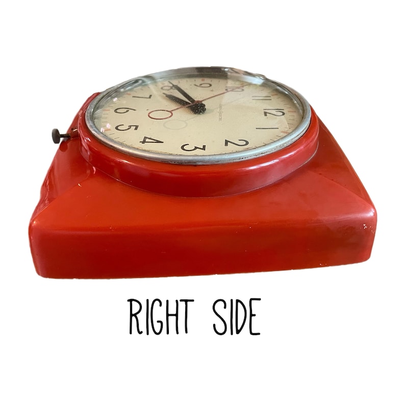 50s General Electric Vintage Working Red Wall Clock Model 2H20 - Etsy