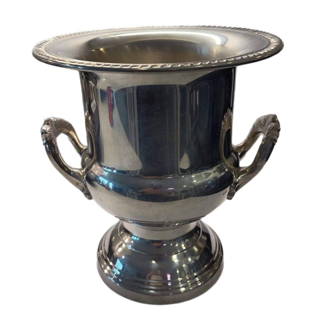 Vintage Leonard Silver Plate Champagne Bucket Trophy Shaped Ice Bucket ...