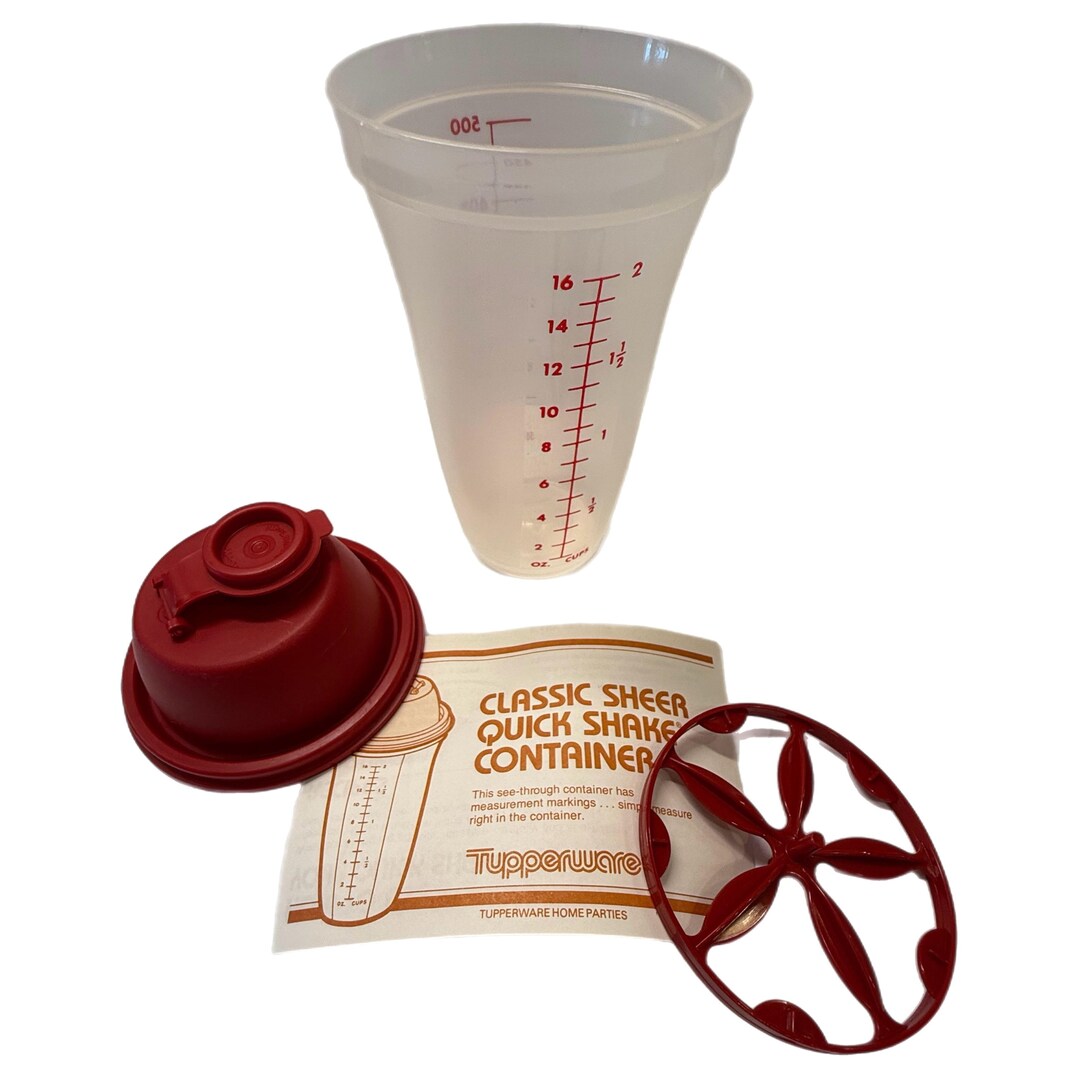 NEW Vintage Tupperware Classic Sheer Quick Shake Container 844-3 With ...