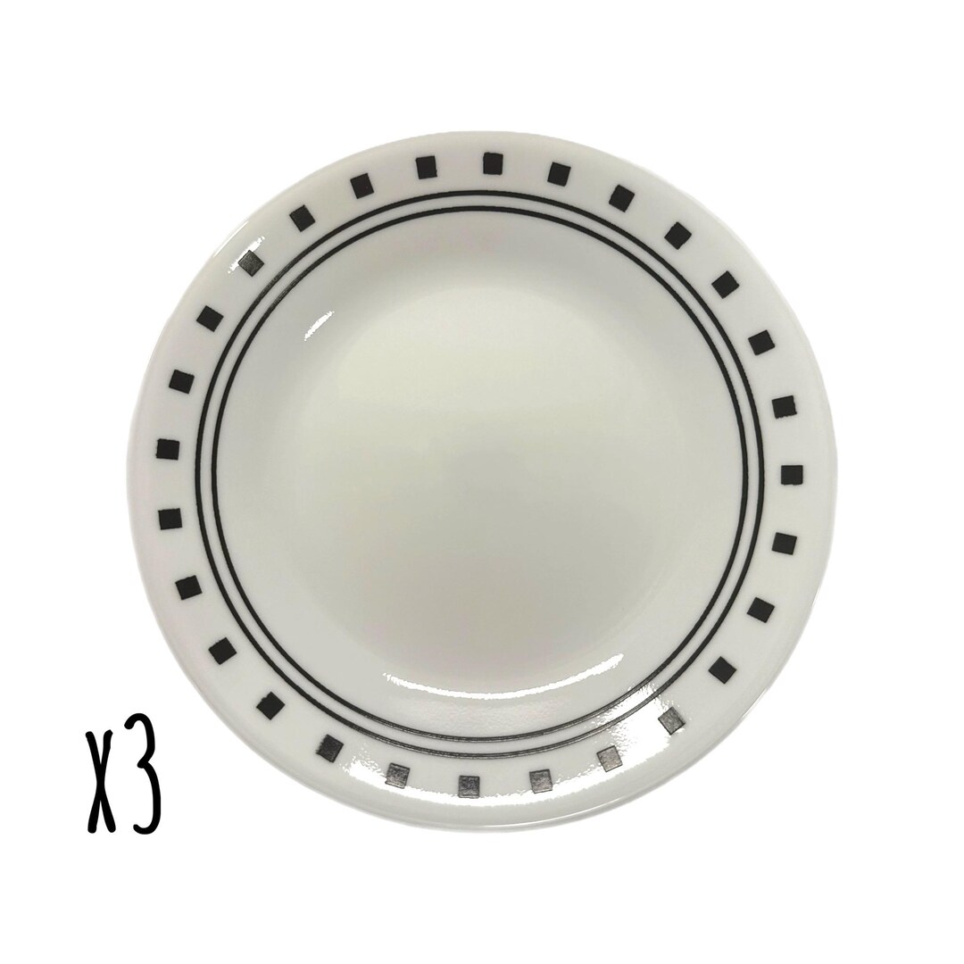 Set of 3 Corelle City Block 6.75” Bread Plates - Etsy