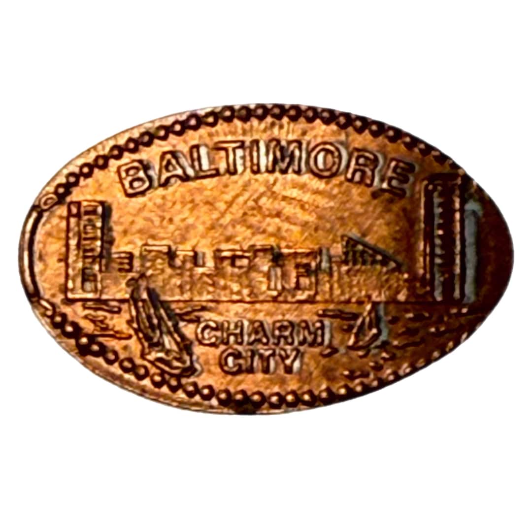 Retired Vintage Baltimore Charm City Elongated Smashed Penny - Etsy
