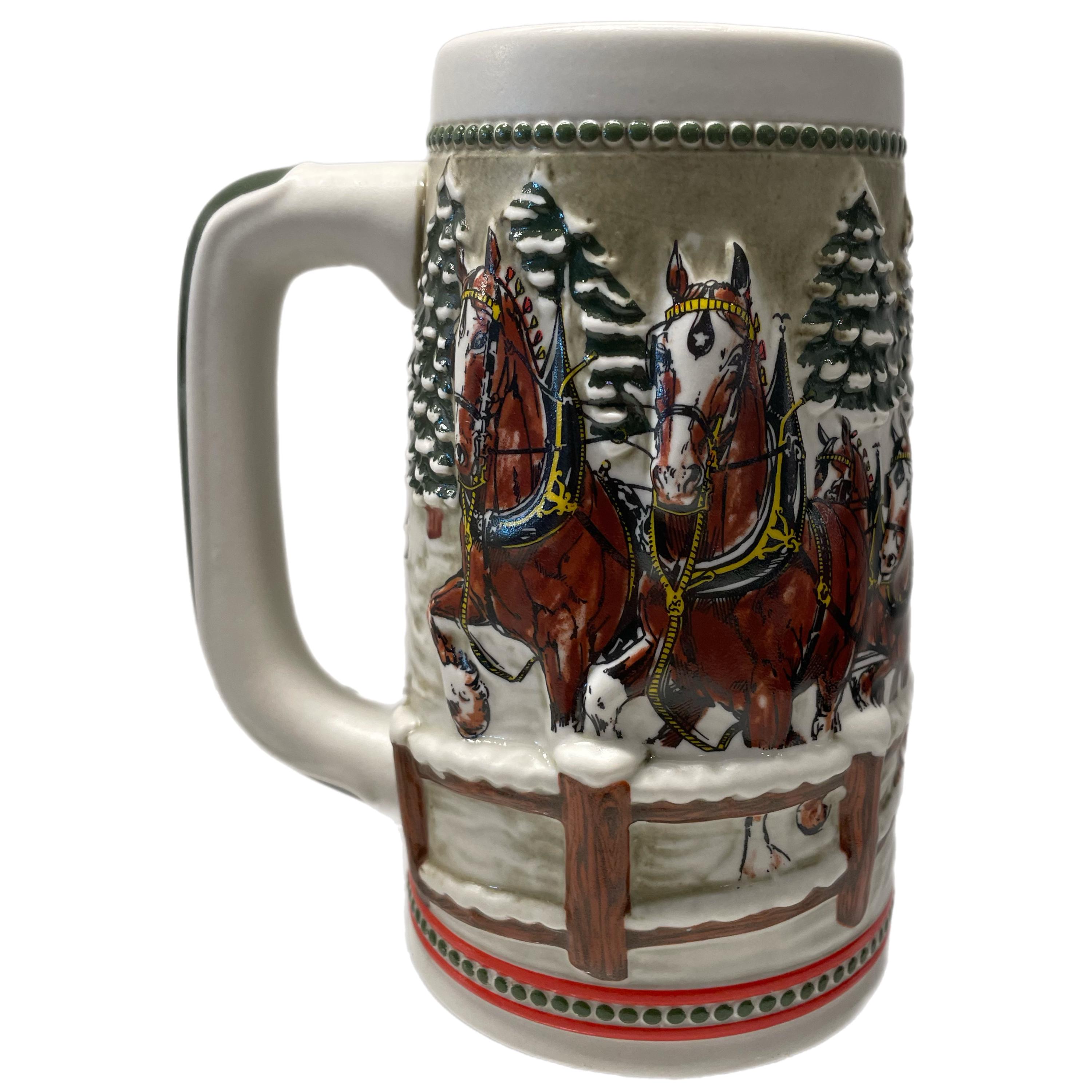 1984 Budweiser Beer Stein Snowy Winter's Eve Christmas - Etsy