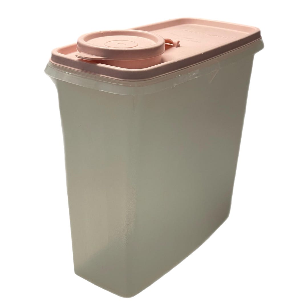 Tupperware Vintage 469-15 Cereal Keeper Pink Pop Lid Storage Container ...