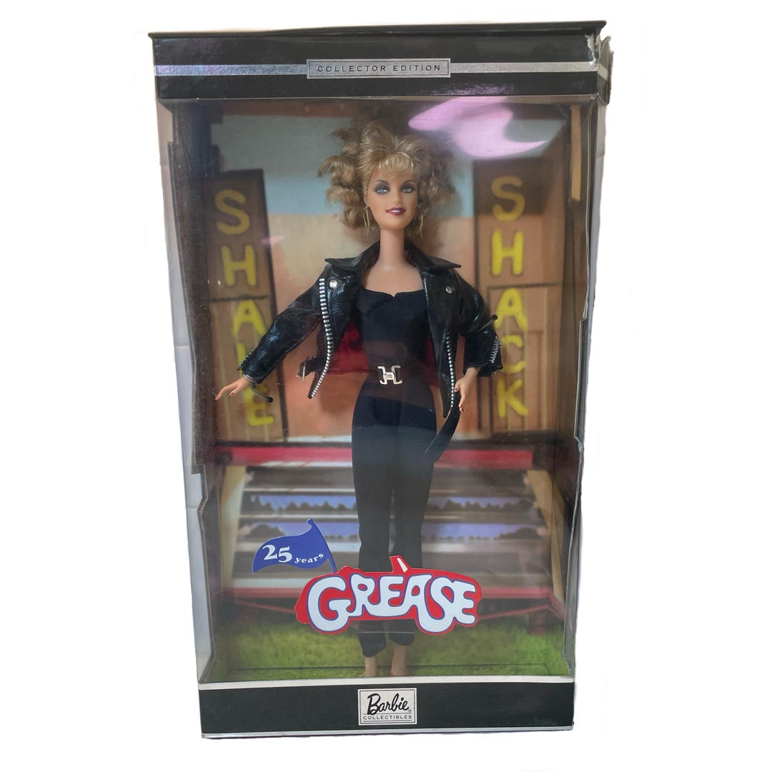 GREASE Sandy Black Leather 25th Anniversary Doll Olivia Newton John - Etsy