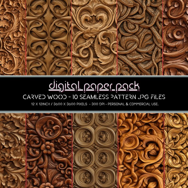 Digital Wood Paper - Etsy