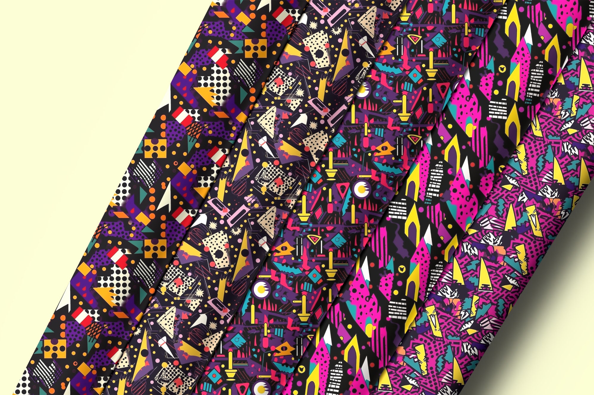 90s Goth Memphis Patterns - Seamless Digital Paper Pack - Scrapbooking ...