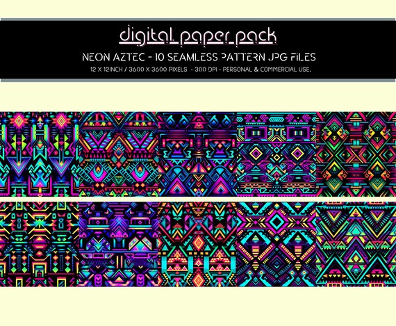Neon Aztec Pattern