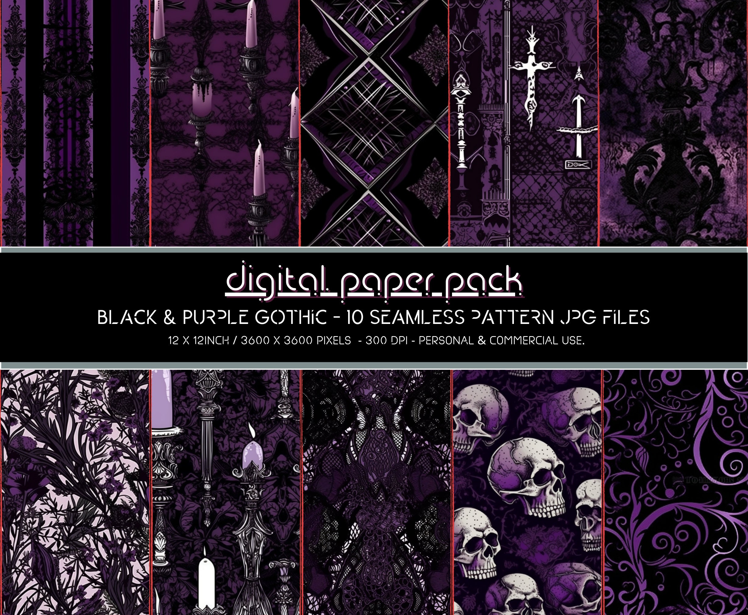 Purple Gothic Pattern