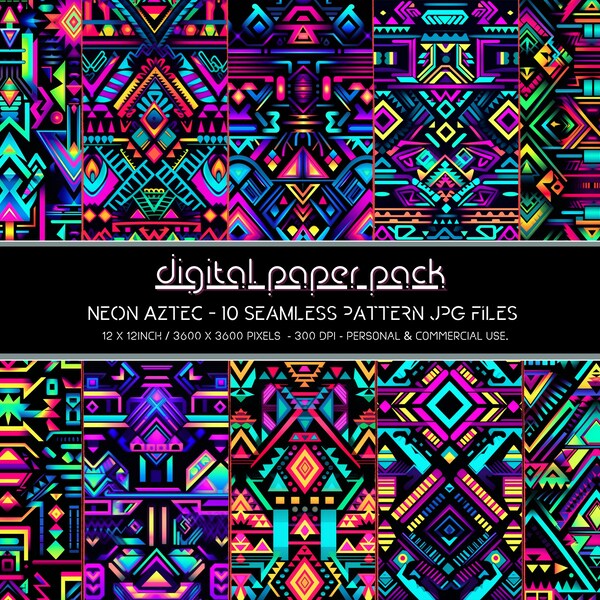 Neon Patterns - Etsy