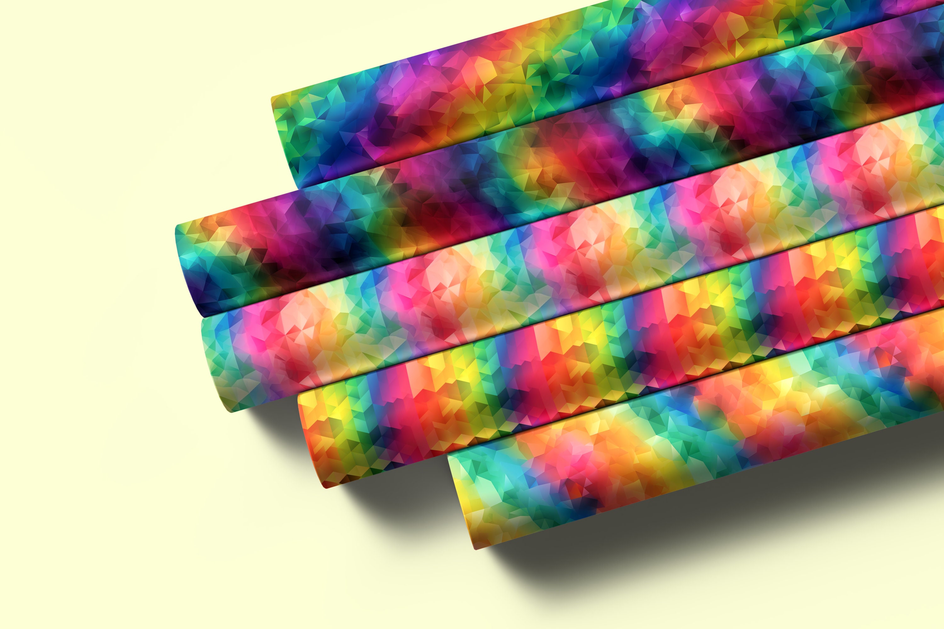 Rainbow Geometric Pattern Seamless Digital Paper Pack Scrapbooking ...