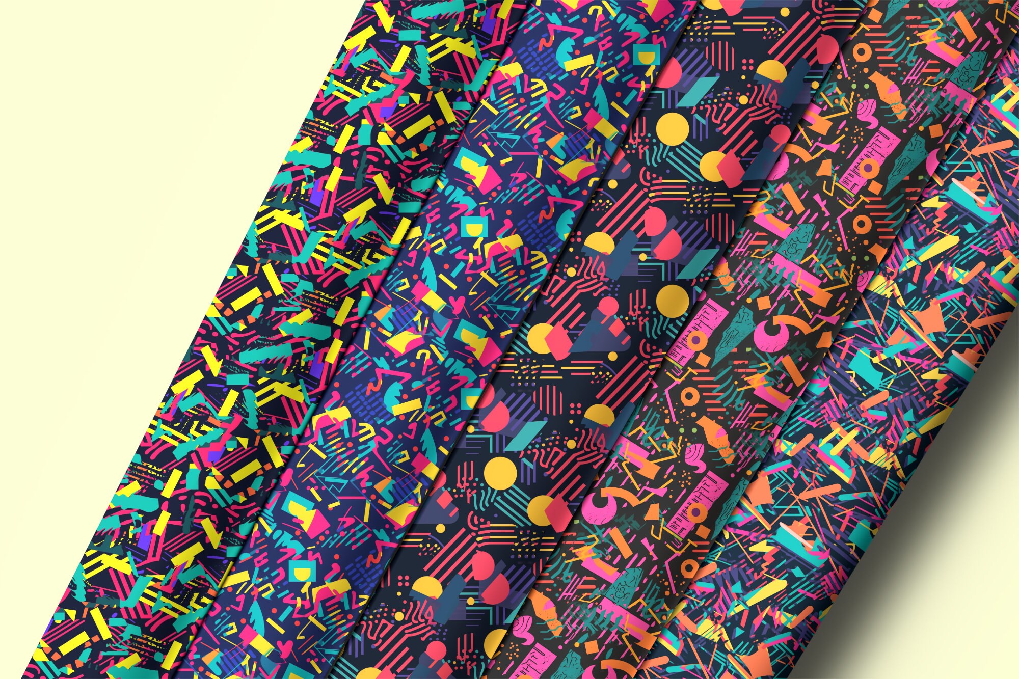 90's Rave Patterns Seamless Digital Paper Pack Scrapbooking Digital ...