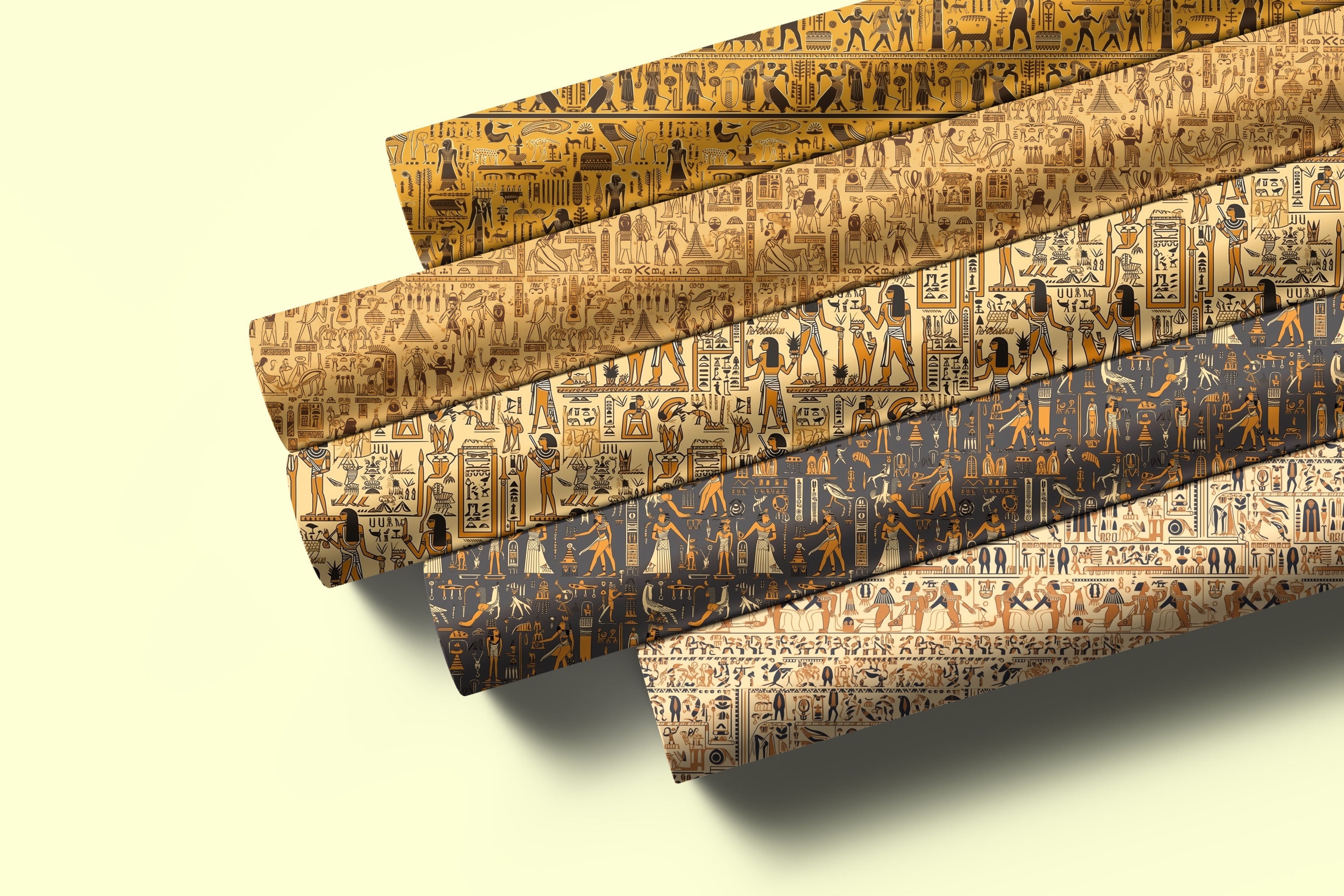 Egyptian Hieroglyphics Patterns - Seamless Digital Paper Pack ...