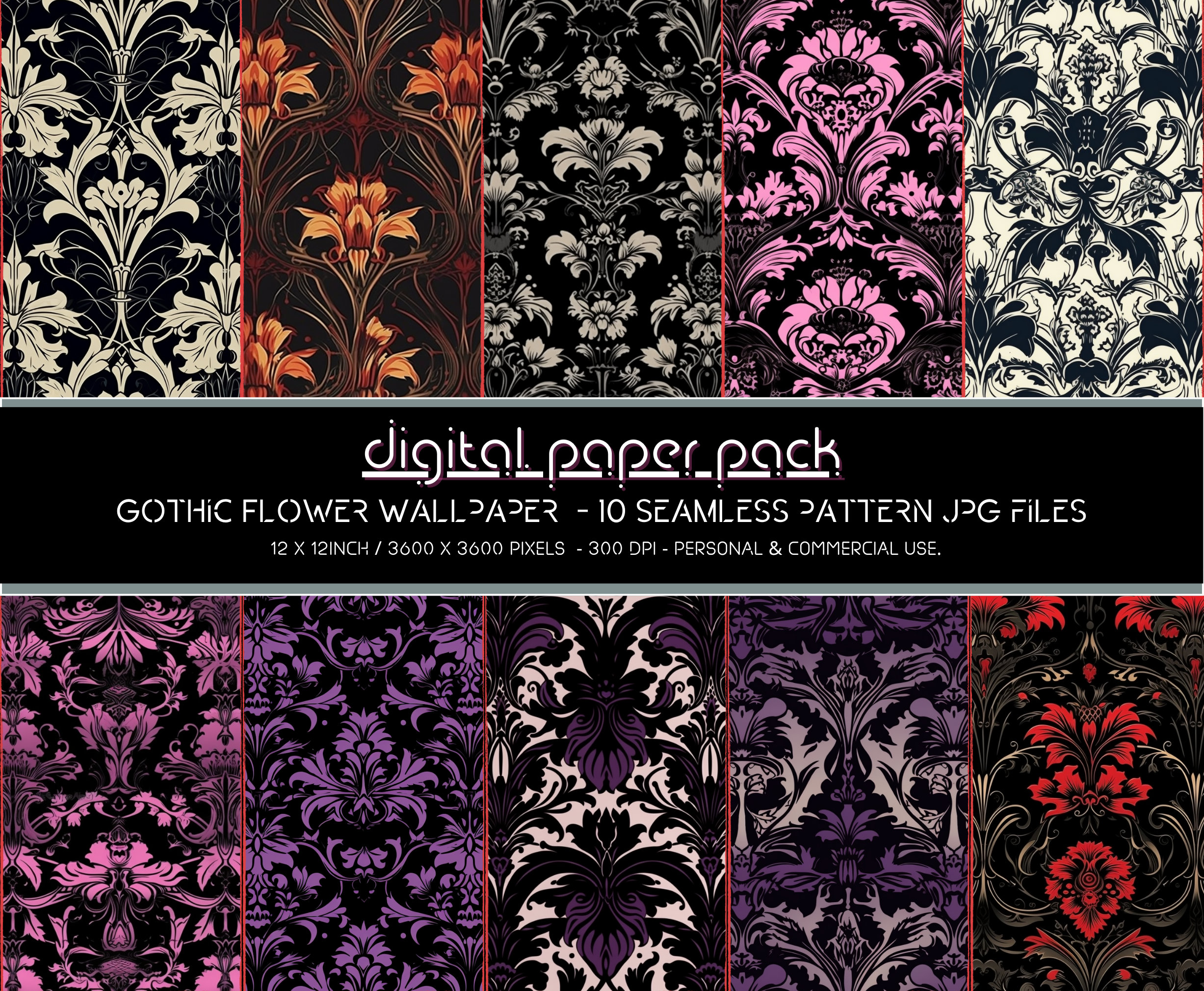 Gothic Flower Patterns