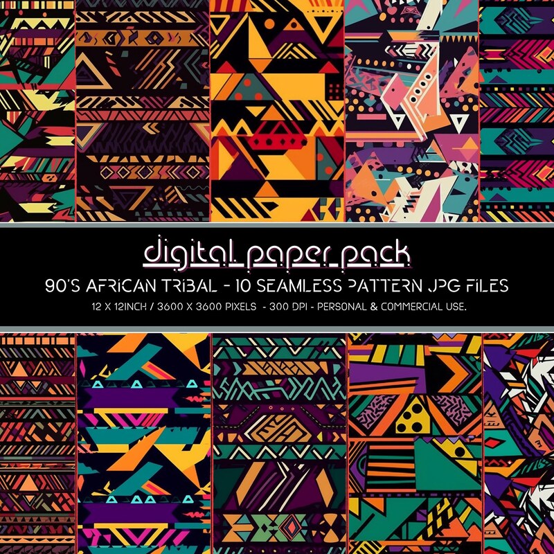 Africa Digital Paper - Etsy