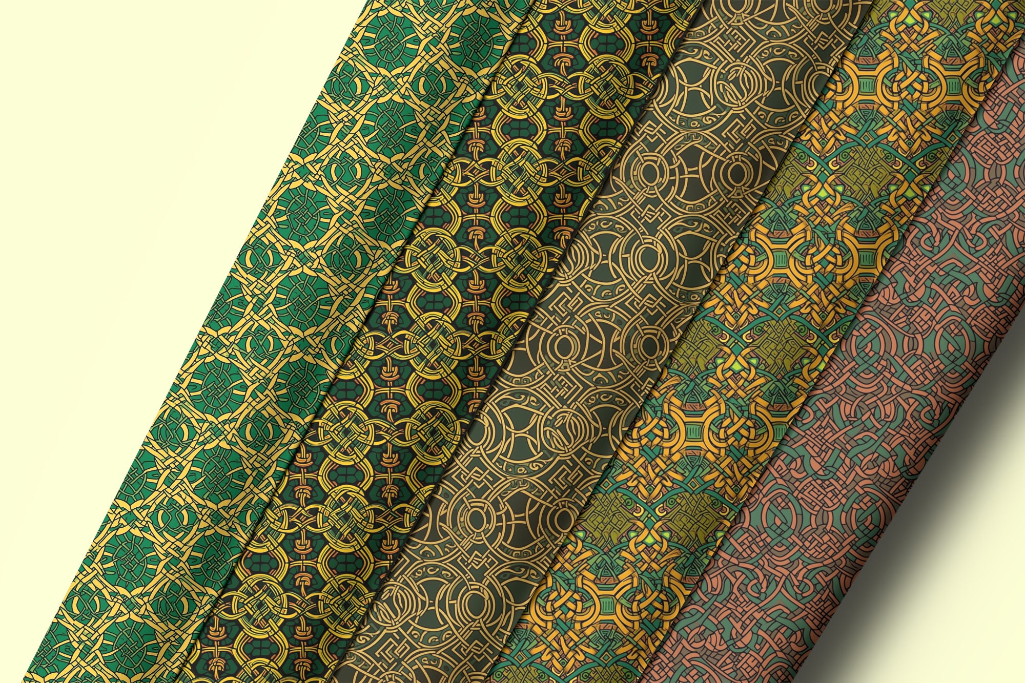 Celtic Patterns Seamless Digital Paper Pack Scrapbooking Digital ...