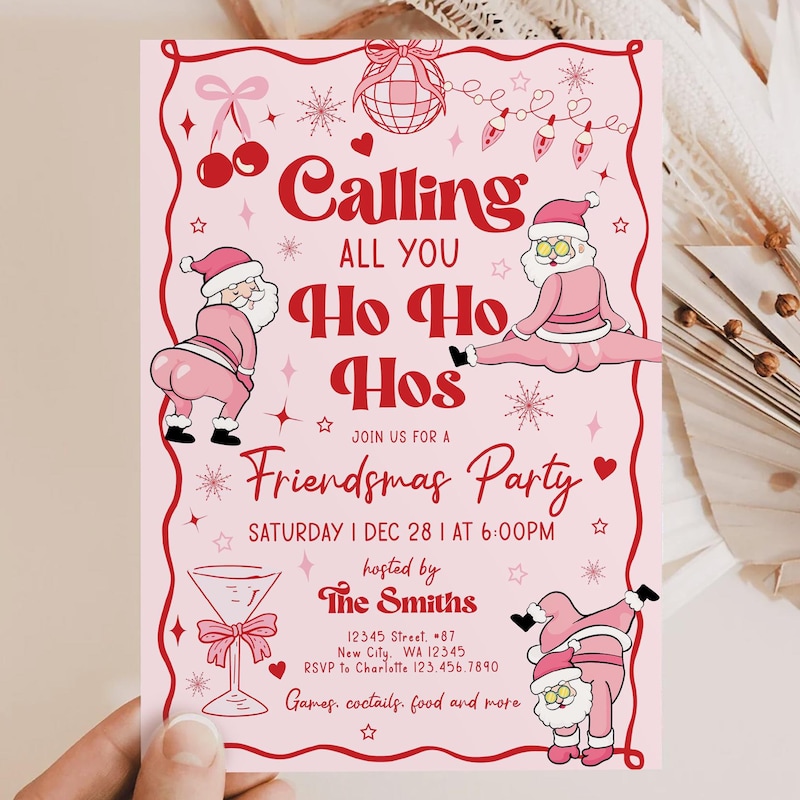 Hohoho Digital Invite - Etsy UK