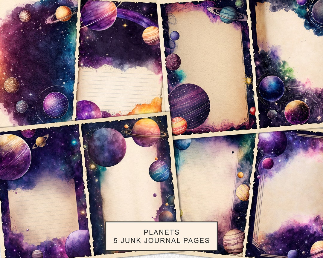 Planets Junk Journal Pages, Space Junk Journal Kit, Cosmos Junk Journal ...
