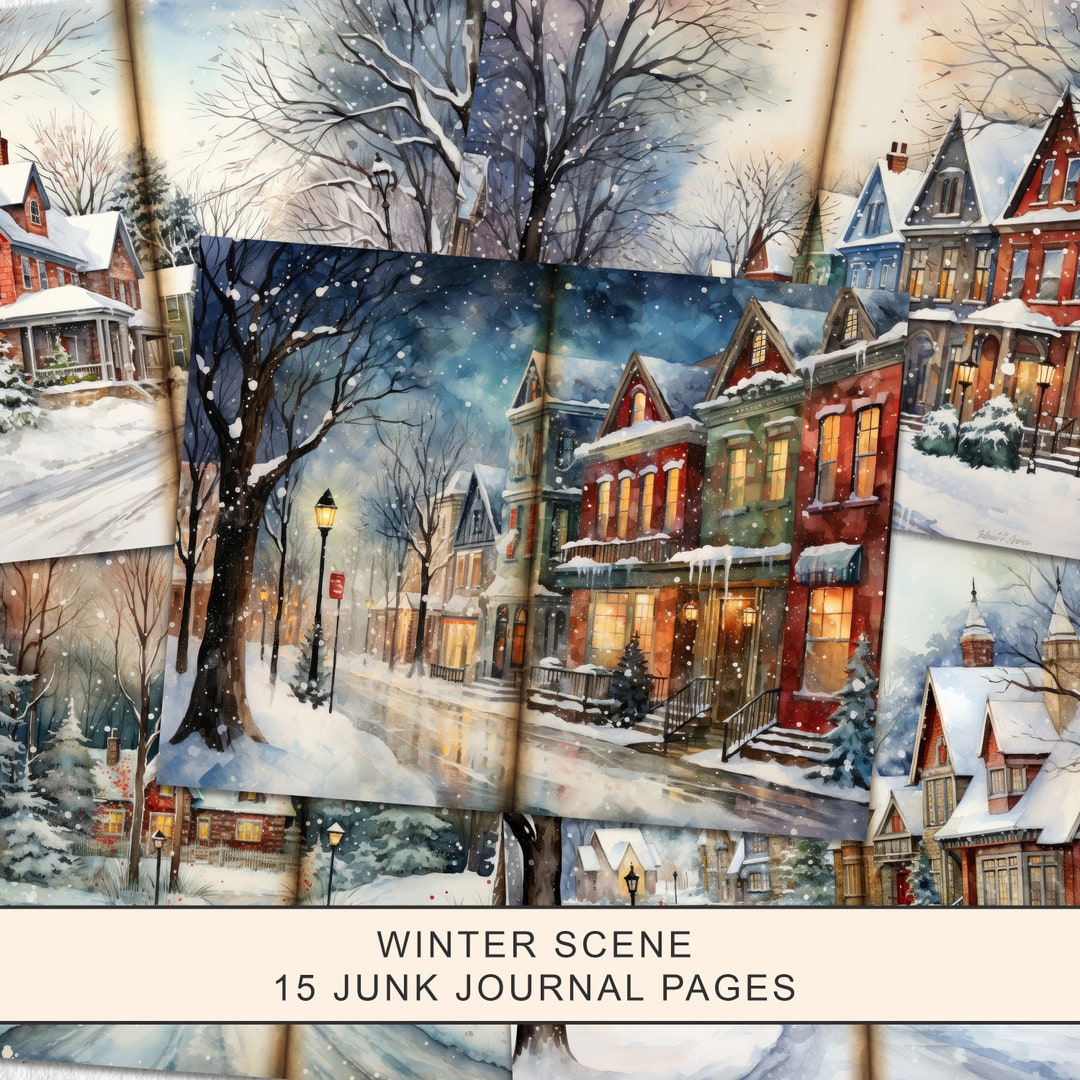 Winter Junk Journal Printable Pages, Christmas Junk Journal Kit, Winter ...