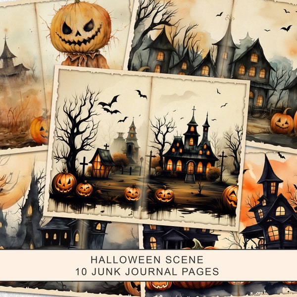 Halloween Scene - Etsy