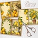 Vintage Lemons Junk Journal Kit, Lemons Junk Journal Pages, Yellow ...