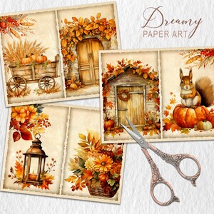 Autumn Junk Journal Kit, Fall Junk Journal Pages, Autumn Scene Junk ...